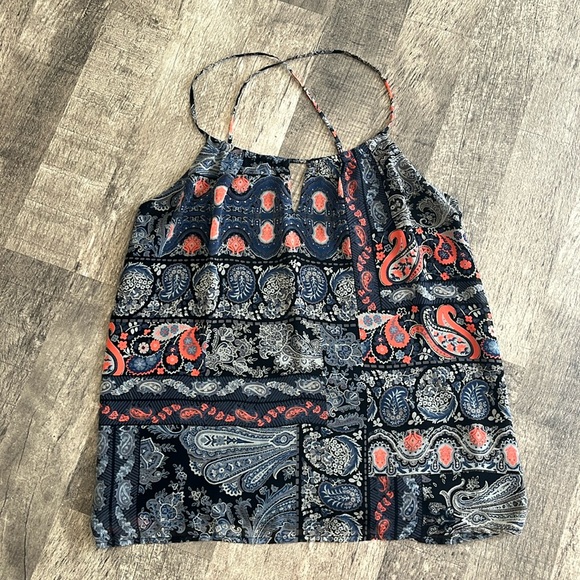 Anna Grace | Tops | Anna Grace Paisley Strappy Tank | Poshmark